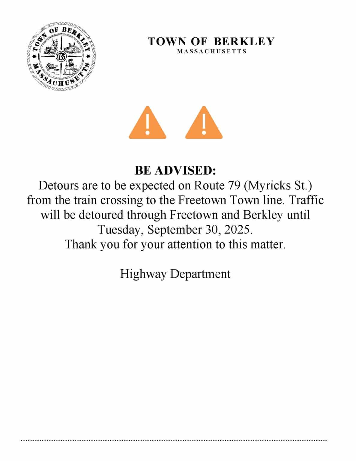 Town of Berkley, Massachusetts – Official Website
