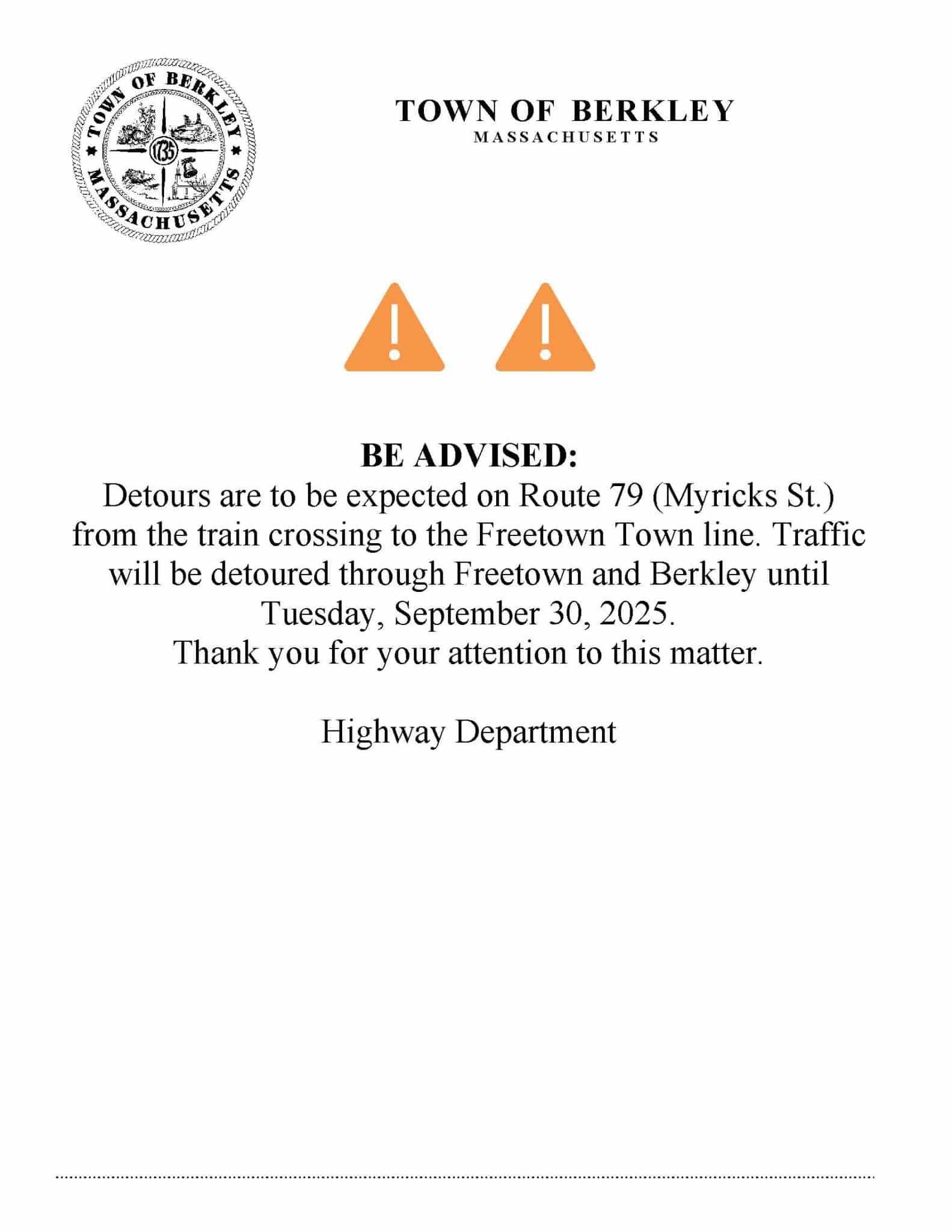 Town of Berkley, Massachusetts – Official Website