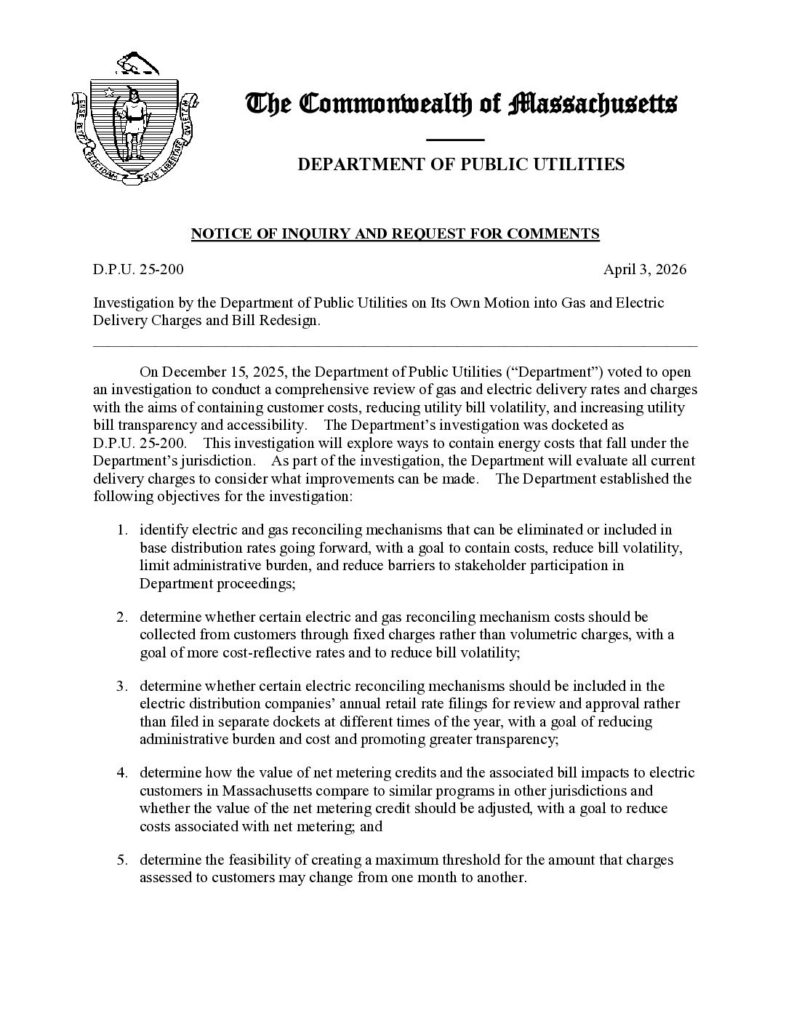 Department of Public Utilities- On behalf of NSTAR Electric Co., NSTAR ...